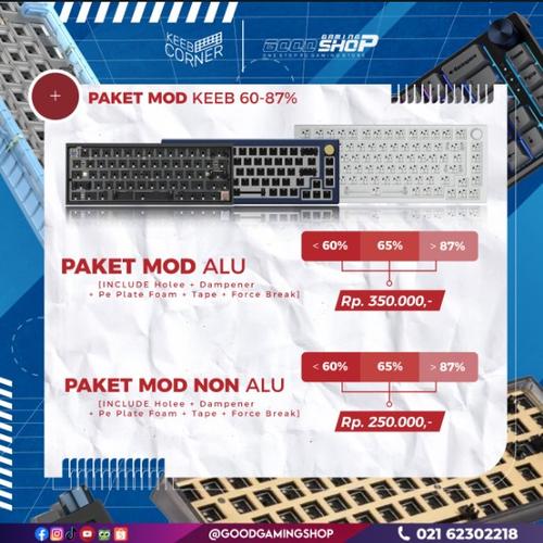 Jual Modifikasi Full KEEB 60% - 87% & 87% UP! - MOD ALU, 87% UP ...