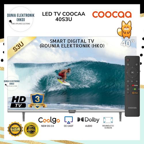 Promo SMART TV 40 INCH COOCAA 40S3U SMART LED TV DIGITAL SUPER HD BEZEL ...