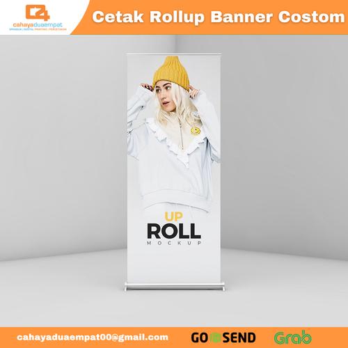 Jual Cetak Custom Roll up Banner / Cetak Roll Banner / Albatros - Flexi 340, 60 x 160 cm ...