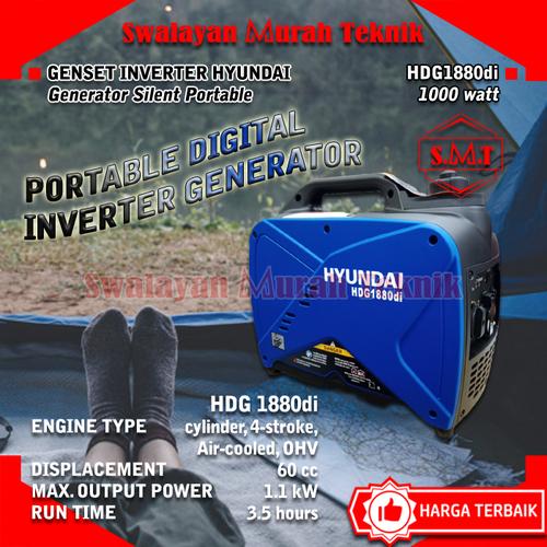 Jual HYUNDAI HDG1880di GENSET INVERTER 1000 WATT GENERATOR SILENT ...