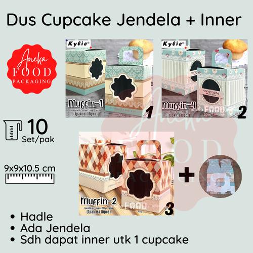 Jual Box cupcake 1 muffin KOTAK cup cake single kue dus kardus + inner ...