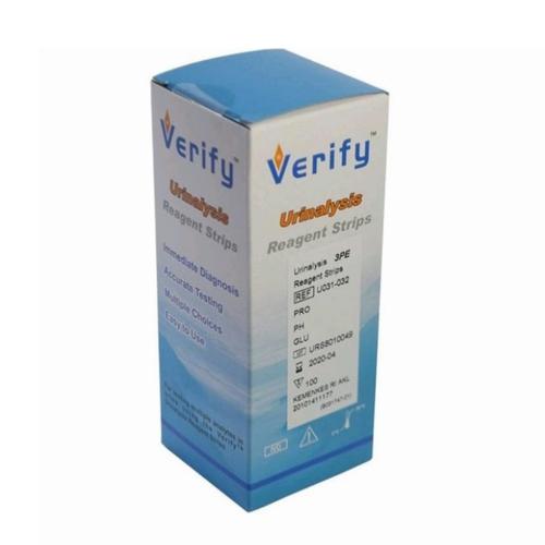 Jual Verify Urinalysis Reagent Strips Isi 100 Strip (3 Parameter/3PE ...