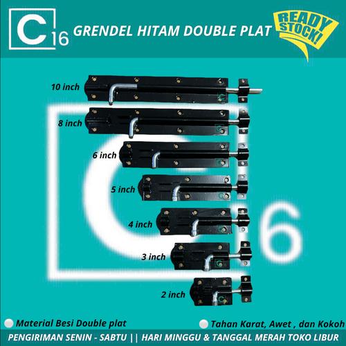 Jual Grendel Pintu Double Plat Berbagai Ukuran Grendel Jendela - 2 Inch ...