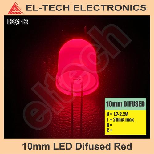 Jual LED 10mm 10 mm Lampu Difused Doff Merah Kuning Hijau Biru Putih CN ...