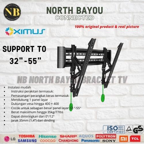 Jual BRACKET BRAKET TV LED LCD MONITOR 32"-55" OXIMUS T410 WALL MOUNT ...
