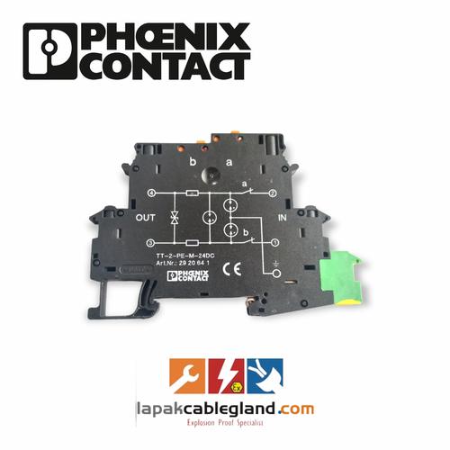 Jual Surge Arrester Signal PHOENIX CONTACT 4-20mA 24Vdc TT-2-PE-M-24DC ...