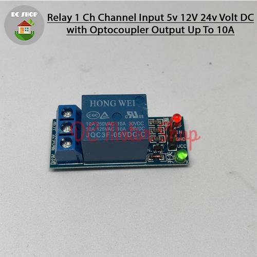 Jual Relay 1 Ch Channel Input 12V Volt DC with Optocoupler Output Up To ...