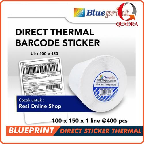 Jual Kertas Stiker Label Barcode Thermal BLUEPRINT DTS LITE 100x150 ...