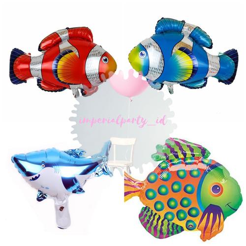 Jual Balon Foil Animal Hewan Laut Ikan Fish Shark Kecil Ocean - Nemo ...