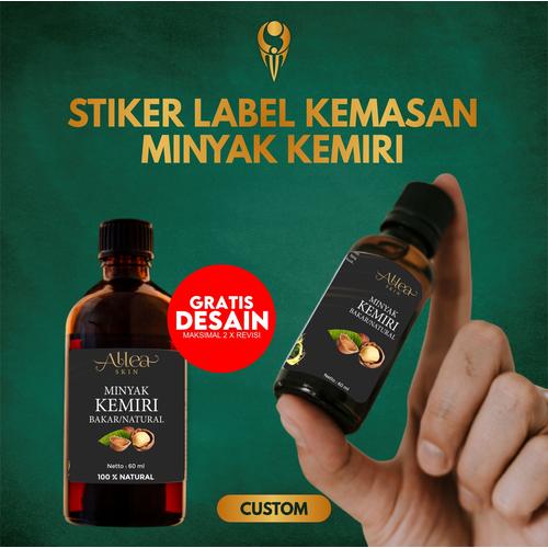 Jual STIKER LABEL KEMASAN MINYAK KEMIRI - SOLDIMPRO - A 10.5 x 7.5 cm ...