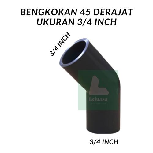 Jual Sambungan Pralon Paralon Pipa Fitting Ukuran 3/4 Inch 45 Derajat ...