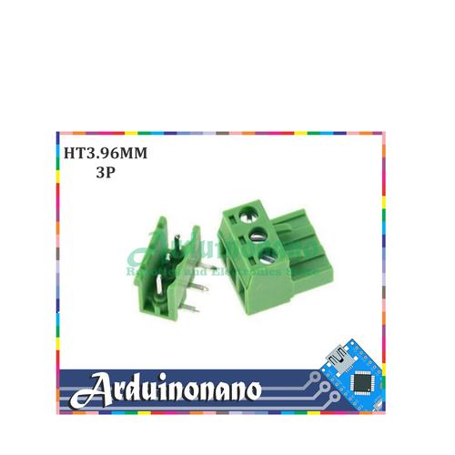 Jual konektor green HT3.96mm 3p TEKUK terminal block connector HT 396 ...