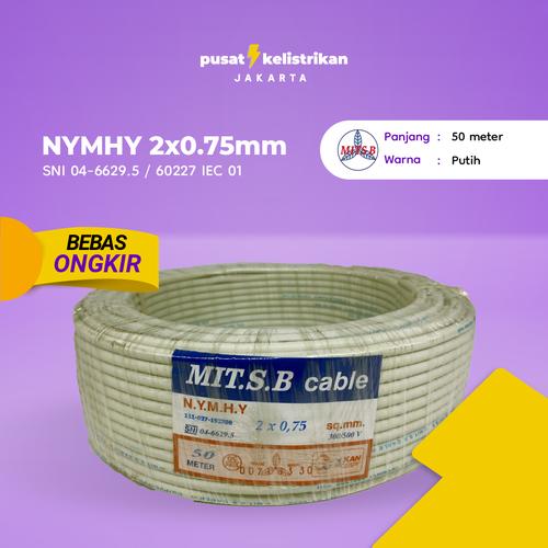 Jual Kabel Listrik Serabut NYYHY 2x0.7.5 NYMHY 2x0,75 50m Mitsuba - Putih - Jakarta Utara ...
