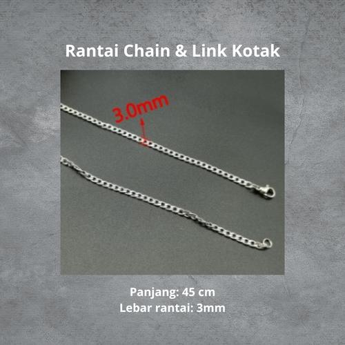 Jual Rantai Kalung Pengait Bahan Steel Ukuran Kecil Besar Gaya Korea ...