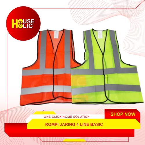 Jual Rompi Jaring Line Basic / Rompi Proyek Safety / Rompi Jala 4 Line ...