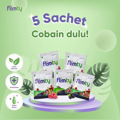 Promo 5 Sachet Flimty Fiber Raspberry Blackcurrant Flimtea Flinty ...
