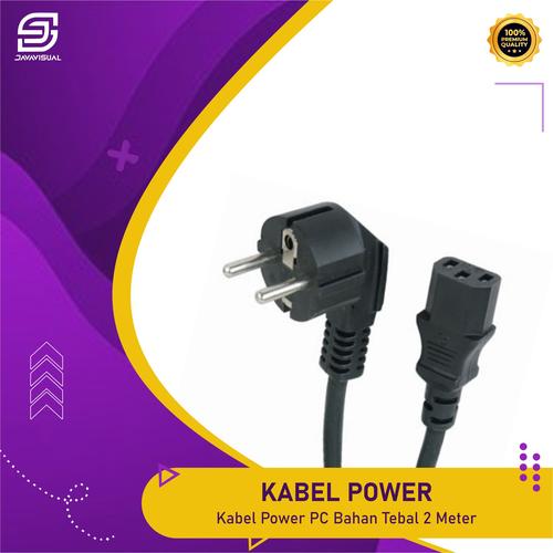 Jual KABEL POWER PC KOMPUTER CPU Proyektor TEBAL 2 Meter - Kota ...