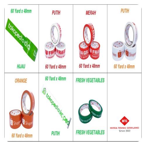 Jual Lem Lakban Isolasi Printing Market Place Fragile Sayur Fresh ...