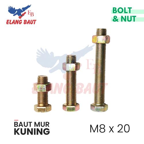 Jual Baut Mur Kuning M8 x 20 / Baut 8x20 / BMK M8 - Kota Bekasi - Elang ...
