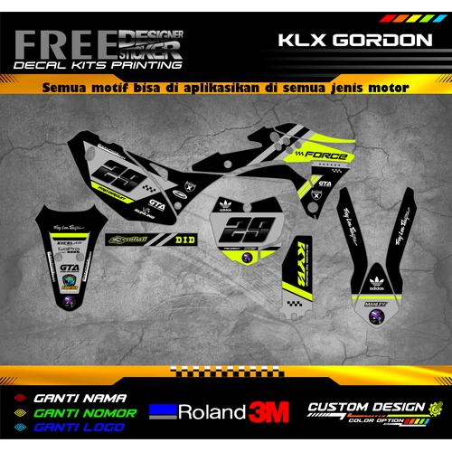 Jual Decal stiker klx gordon bahan premium tebal premium glosy ...