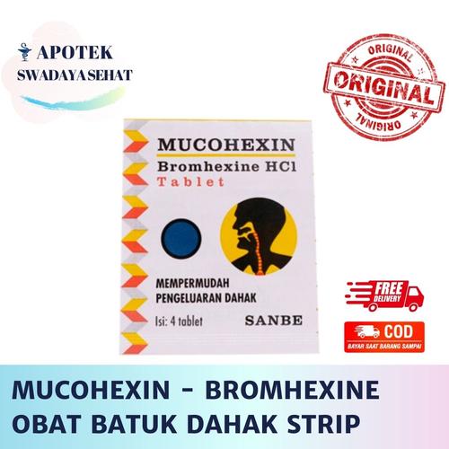 Jual MUCOHEXIN Strip 4 Tablet - Obat Batuk Berdahak Dewasa Bromhexine ...