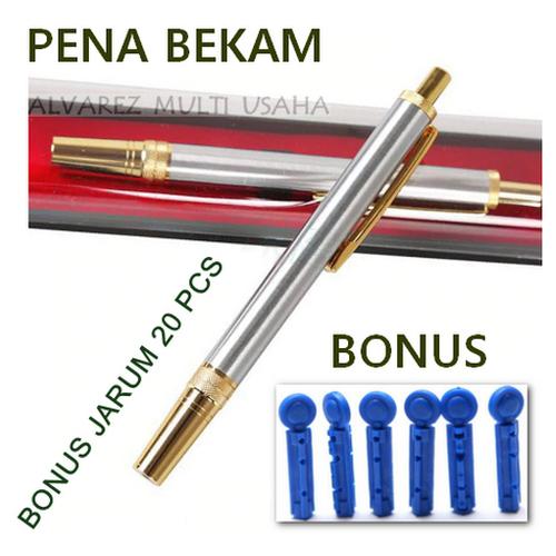 Jual Pen Bekam / Pena Lancing Device Stainless / Pen Lancet / Autoclick ...