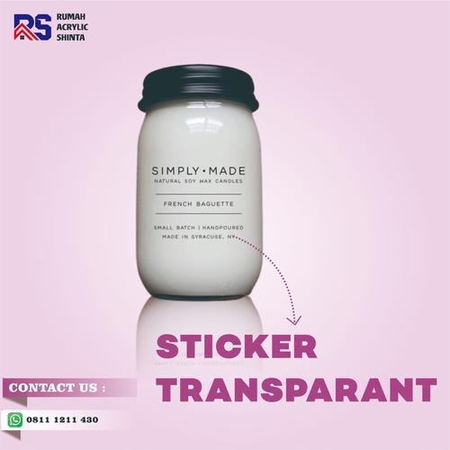 Jual sticker label produk | sticker transparan | custom| - cutting ...