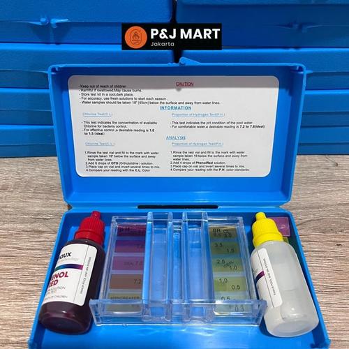 Jual Dual Test Kit for PH & Chlorine Emaux CE 029 utk kolam renang ...
