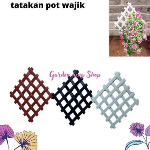 Jual Tatakan pot wajik daun bunga rambat anggrek dinding bunga hias ...