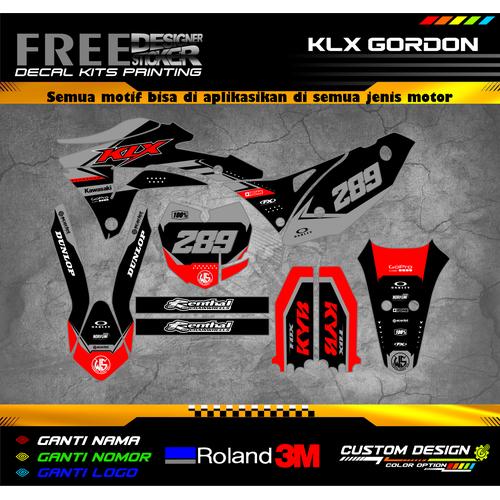 Jual Decal Stiker Motor Kawasaki KLX Gordon - STANDAR TIPIS - Kab ...