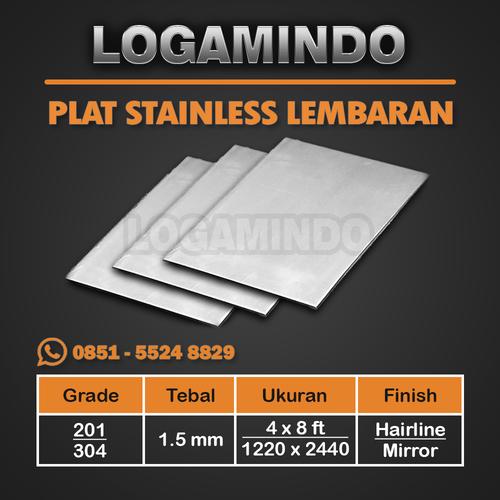 Jual Plat Stainless Steel 1.5 mm Lembaran 4x8 ft | Stainless Sheet 1 ...
