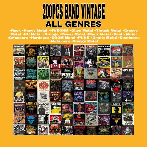Jual (ISI 200 PCS) Poster Aesthetic Band Vintage 90s ALL Genre/Poster ...