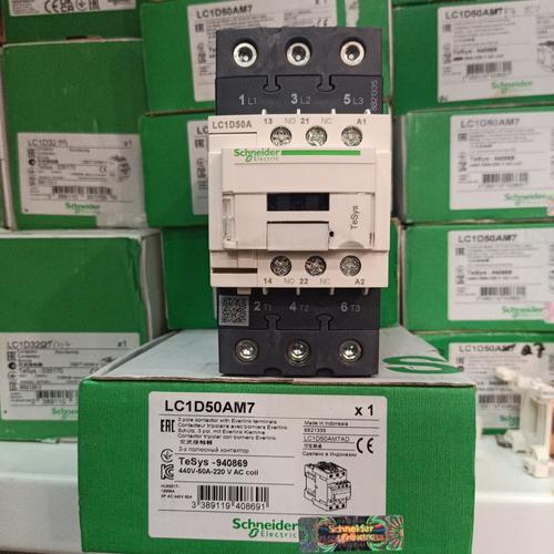 Jual SCHNEIDER CONTACTOR LC1D50AM7 - LC1D50M7 3P 220V NEW ORIGINAL ...