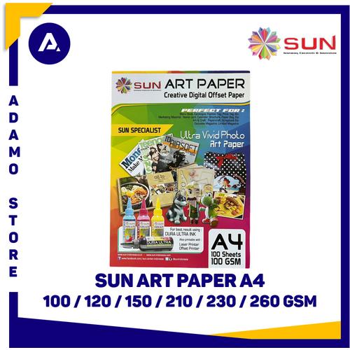 Jual Kertas Art Paper Sun Art Paper A4 (100 120 150 210 230 260 gsm ...