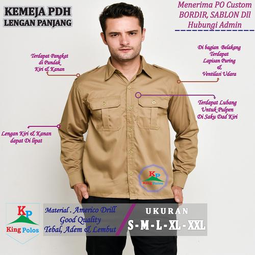 Jual KEMEJA KERJA PDH LENGAN PANJANG WARNA MOCCA | SERAGAM PNS/ASN ...
