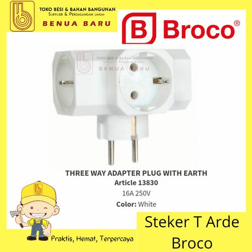 Jual Steker T Arde Persegi 13830 White Broco / Steker T Arde Cabang 3 ...