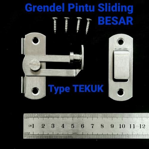Promo Grendel Pintu Sliding Tekuk Besar 5 Cm Stainless Steel - Kota ...