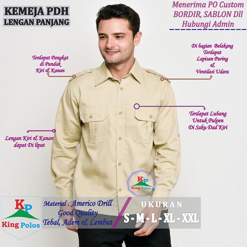 Jual KEMEJA KERJA PDH LENGAN PANJANG WARNA CREAM | SERAGAM PNS/ASN ...
