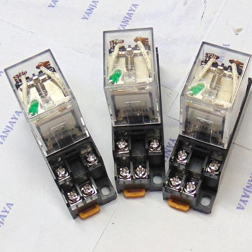Jual relay omron LY2N+led lampu 24VDC +soket/relay 8pin 10A 24vdc omron ...