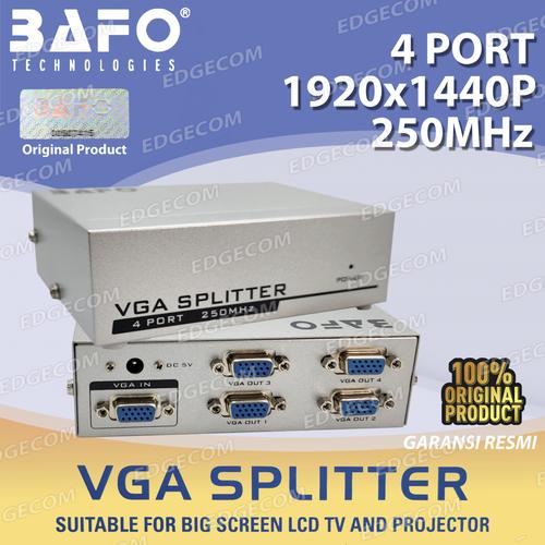 Jual VGA SPLITTER 1-4 250Mhz BAFO - Jakarta Pusat - edgecom | Tokopedia