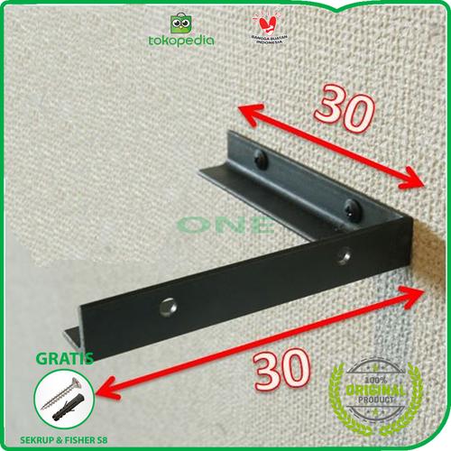 Promo Siku Rak L Plat Besi Shelf Bracket Tembok Penyangga serba guna ...
