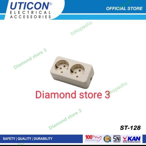 Jual STOP KONTAK 2 LUBANG UTICON / TERMINAL 2 LUBANG UTICON SNI - Kota ...