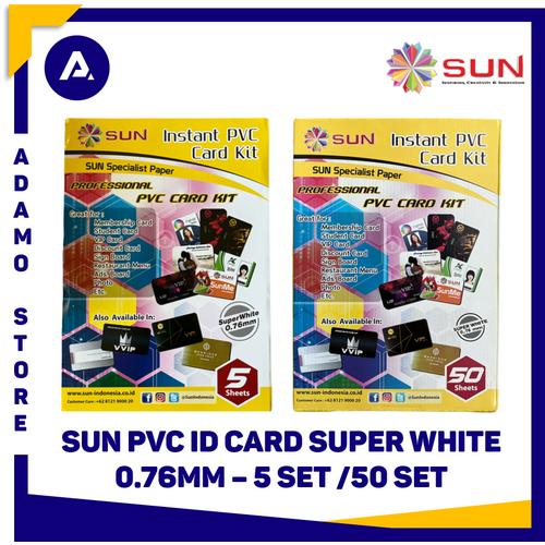 Jual Kertas PVC Sun PVC ID Card Kit Super White A4 0.76mm 5 Set - 5 Set ...