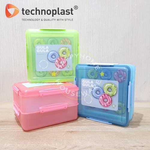 Jual Technoplast Gula Gula Big Box Food Container | Tempat Kue 3,3L 2 ...