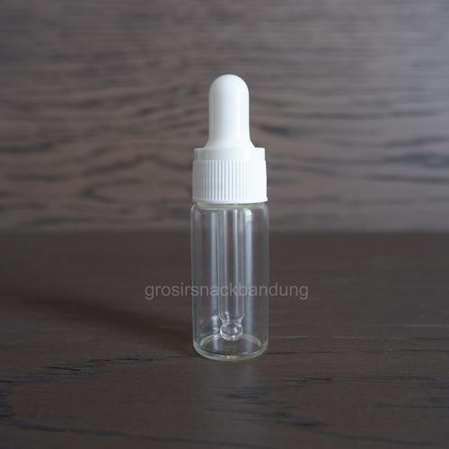 Jual BOTOL PIPET KACA 10ml BENING TUTUP PUTIH / Botol Serum Pipet 10 ml ...