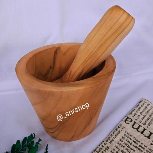 Jual Lumpang tumbuk Kayu Jati Lumpang tumbuk bumbu Lumpang tumbuk obat ...