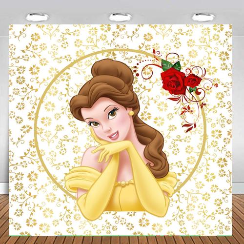Jual Banner Flexi Birthday/ Backdrop Hiasan Dinding - Princess Belle ...