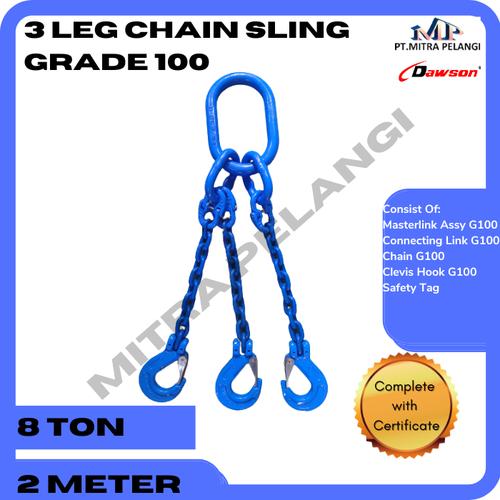 Jual 3 Leg Chain Sling Grade 100 8 Ton - 2 Meter Dawson - Kab. Bogor ...