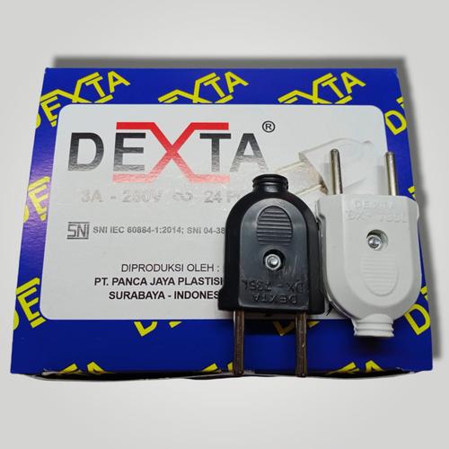 Jual Steker Gepeng 1 Phase Hitam DEXTA Standar SNI Colokan Listrik ...