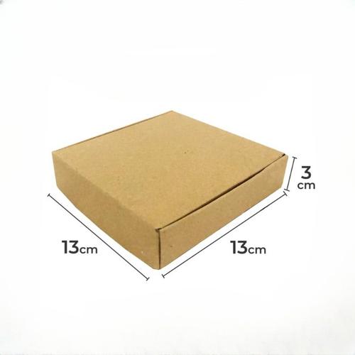 Jual kardus kotak kado coklat polos box packaging souvenir size 13x13x3 ...